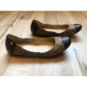 Coach | Shoes | Coach Camilla Signature Monogram Ballet Flats Brown ...